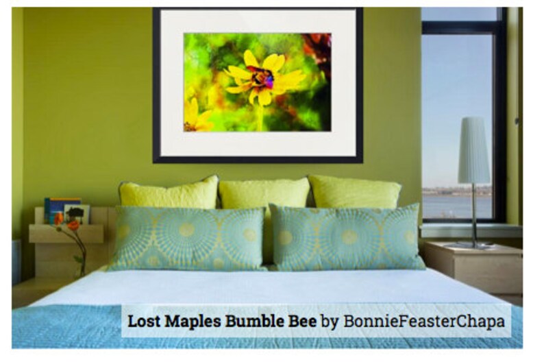 Bumble Bee Yellow Flower Lost Maples Texas State Park Wall Art Giclee ...