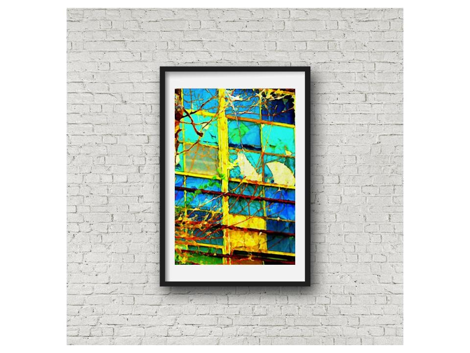 Abstract Window Modern Texas Art Limited Edition Wall Art Giclee Print ...