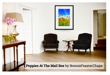 Giclee Print Poppies at the Mail Box Flowers Poppy Wildflower - Etsy