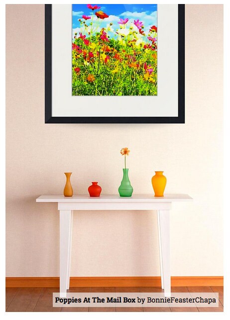 Giclee Print Poppies at the Mail Box Flowers Poppy Wildflower - Etsy