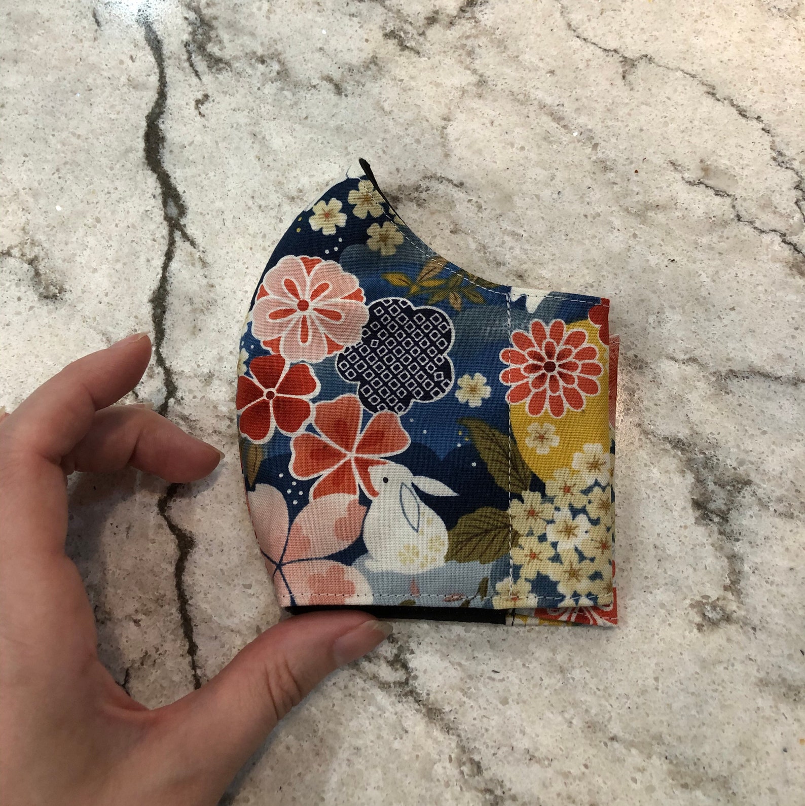 Japanese Rabbit Usagi Face Mask With Filter Pocket | Etsy