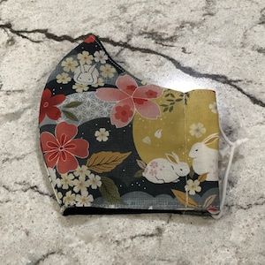 Japanese Rabbit Usagi Face Mask With Filter Pocket - Etsy