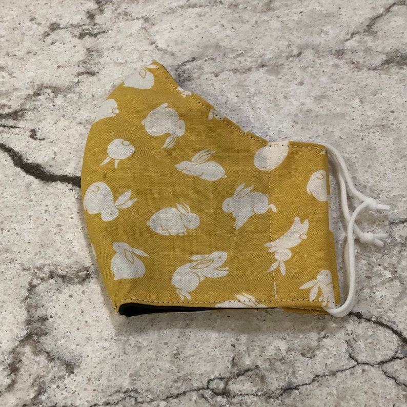 Japanese Rabbit Usagi Face Mask with Filter Pocket | Etsy