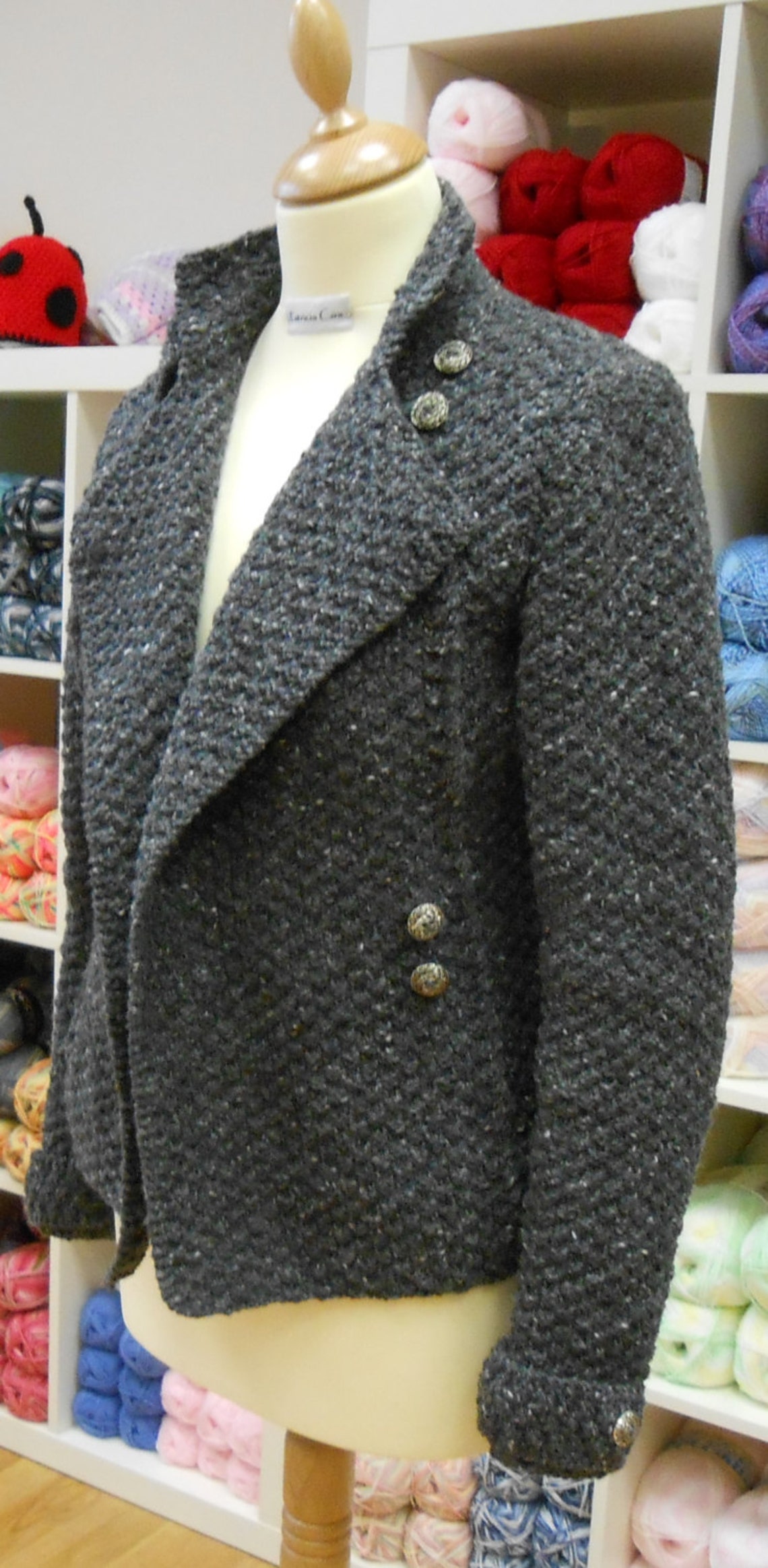 Military Style Jacket Knitting Pattern PDF - Etsy