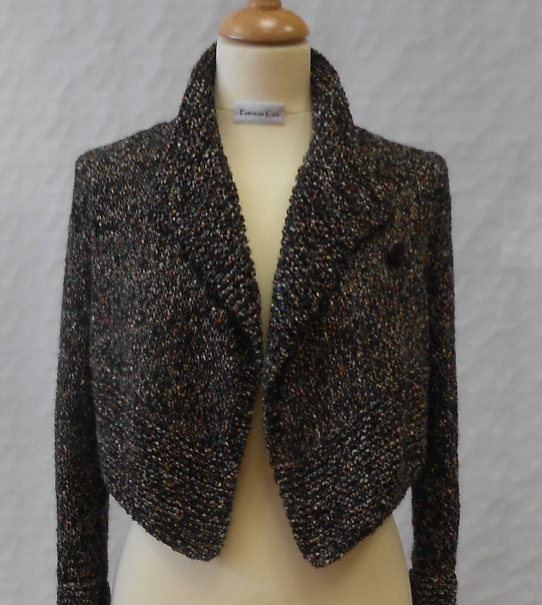 Waterfall Cropped Jacket Knitting Pattern PDF - Etsy