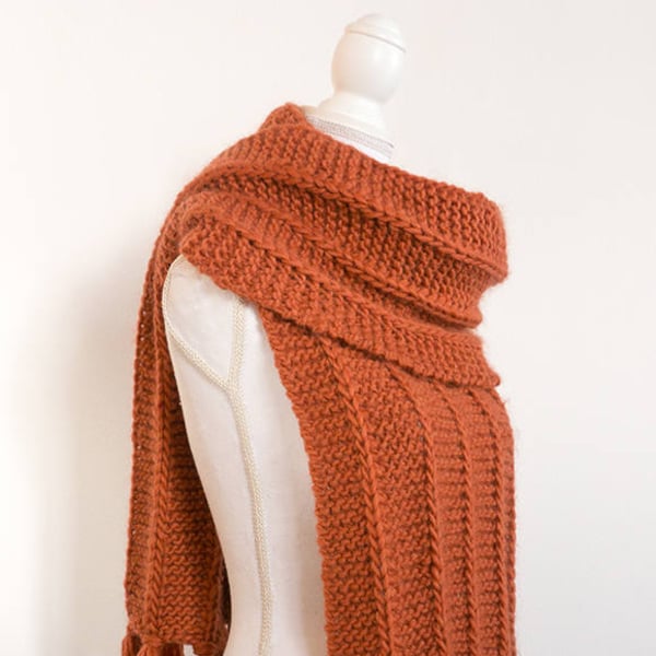 Handmade Knit Scarf - Etsy