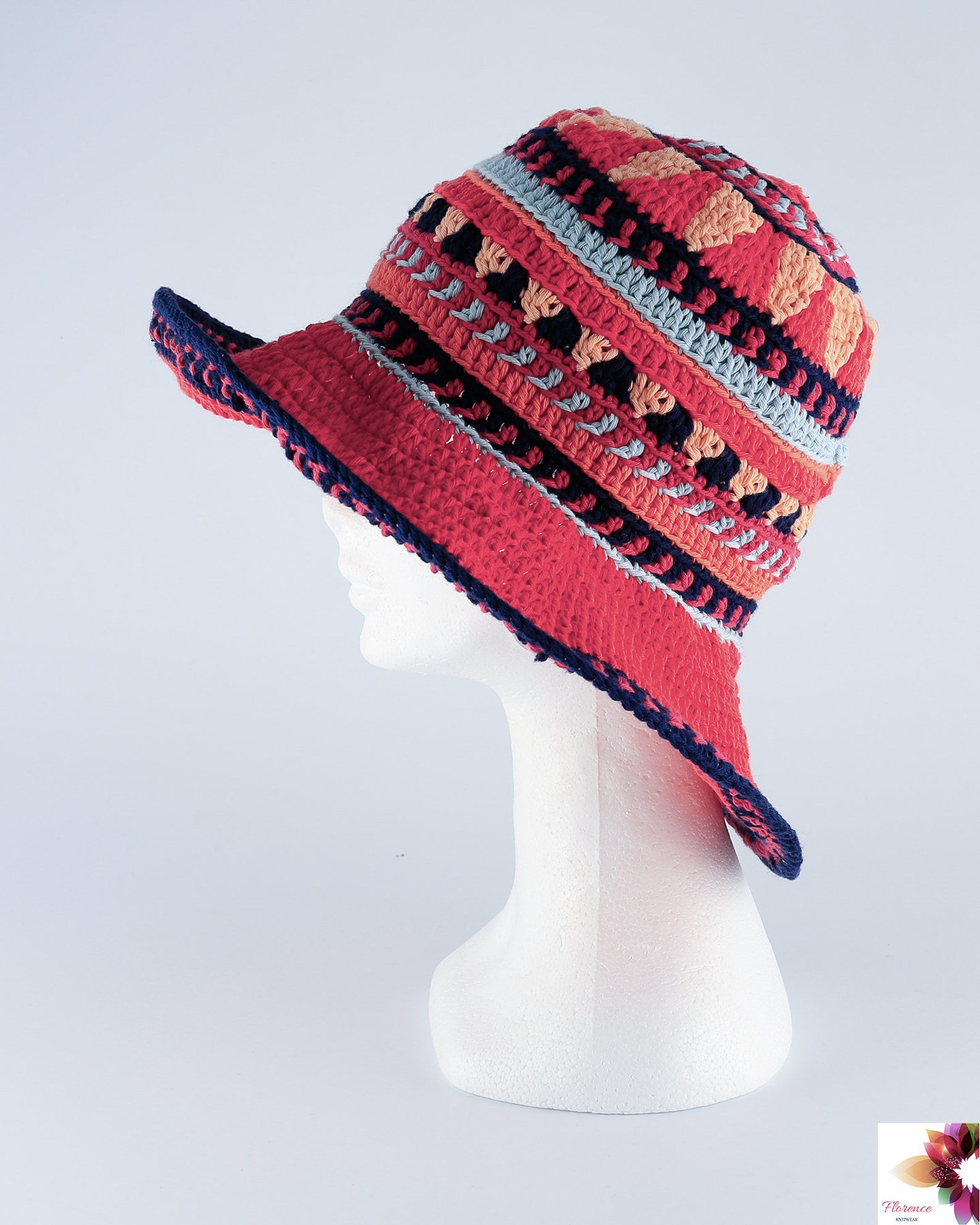 Spring Summer Hat Bucket Hat Cotton Hat Striped Hat - Etsy