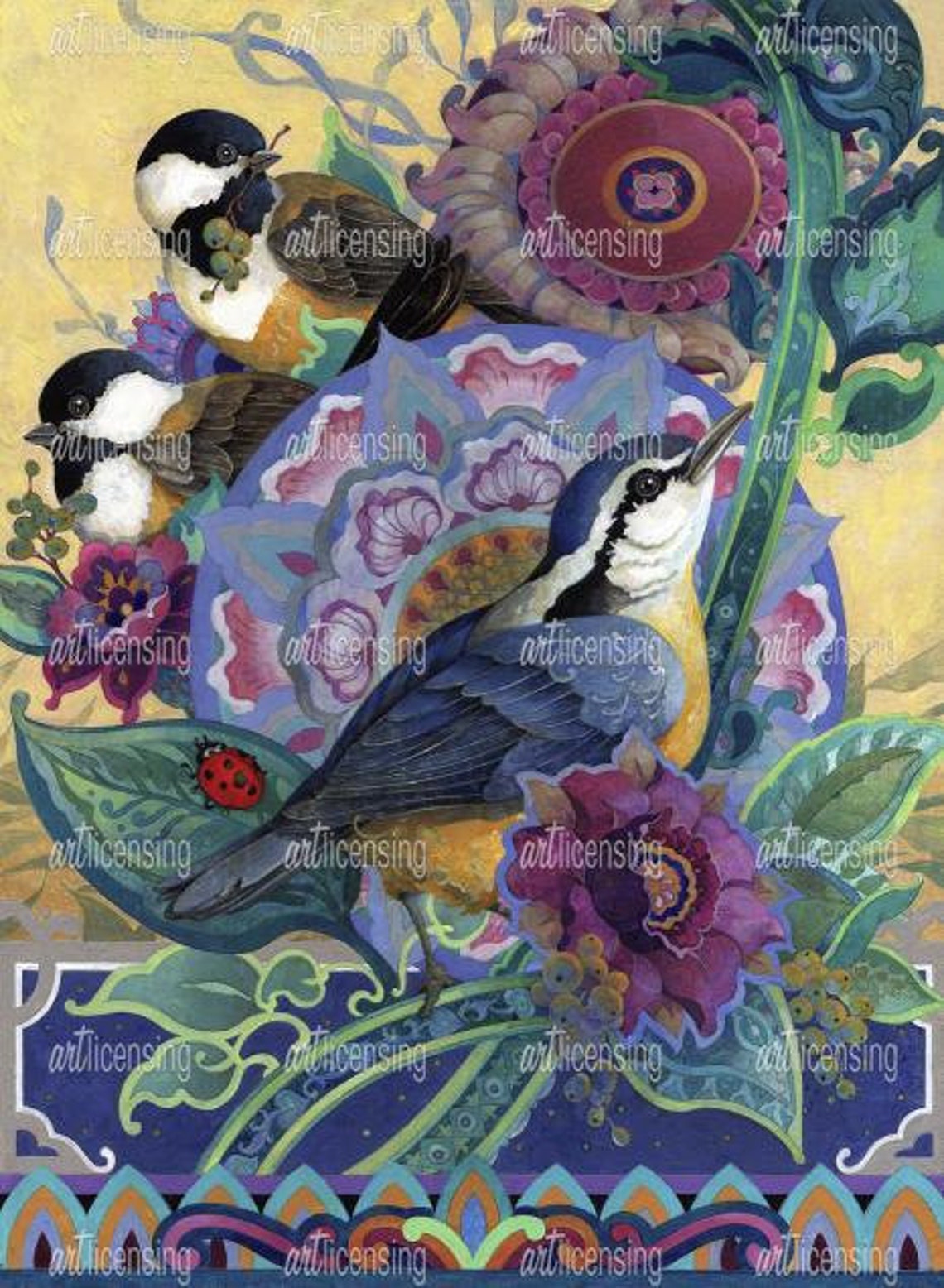 Galchutt - GARDEN BIRD TRIO Rug Hooking Pattern (26" X 36") - Etsy