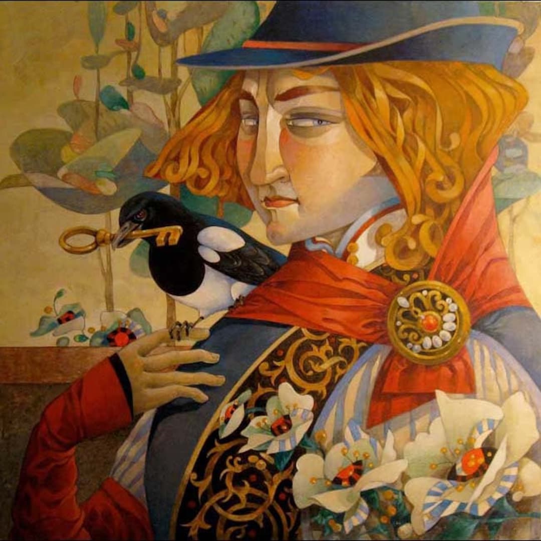 Galchutt - THIEVING MAGPIE Rug Hooking Pattern (30" X 30") - Etsy