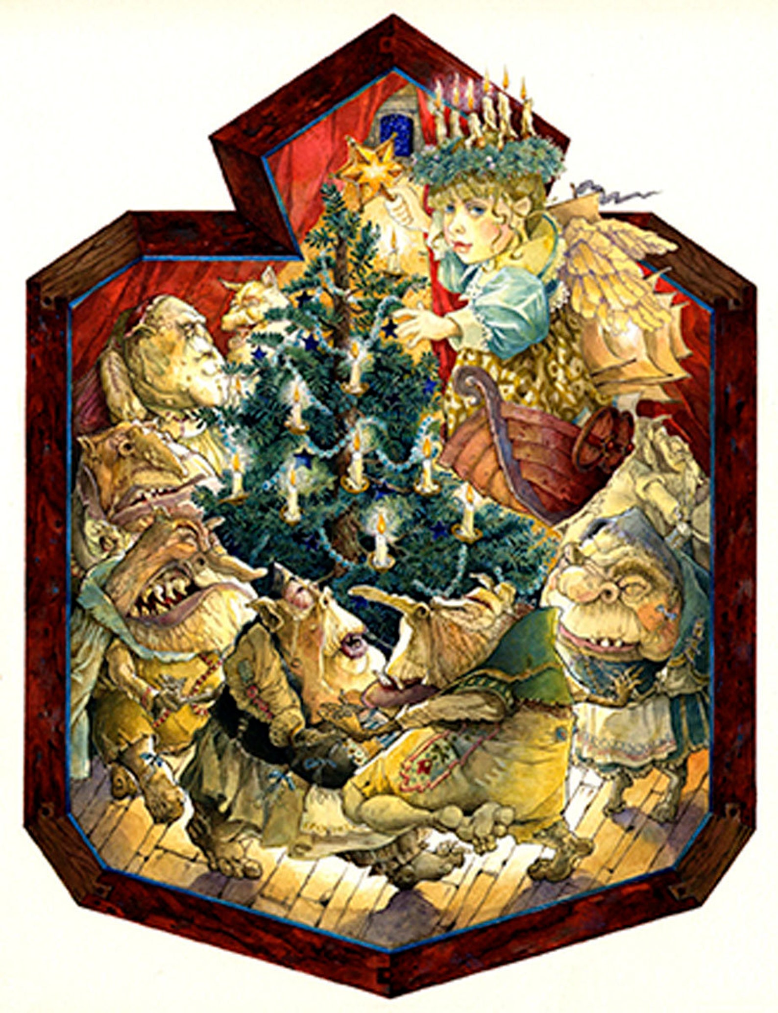 David Galchutt - the Christmas Trolls Rug Hooking Pattern (36" X 28 ...