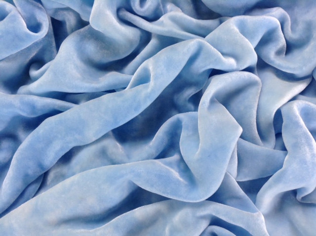 Light Blue Luxurious Velvet Fabric Yardage - Etsy