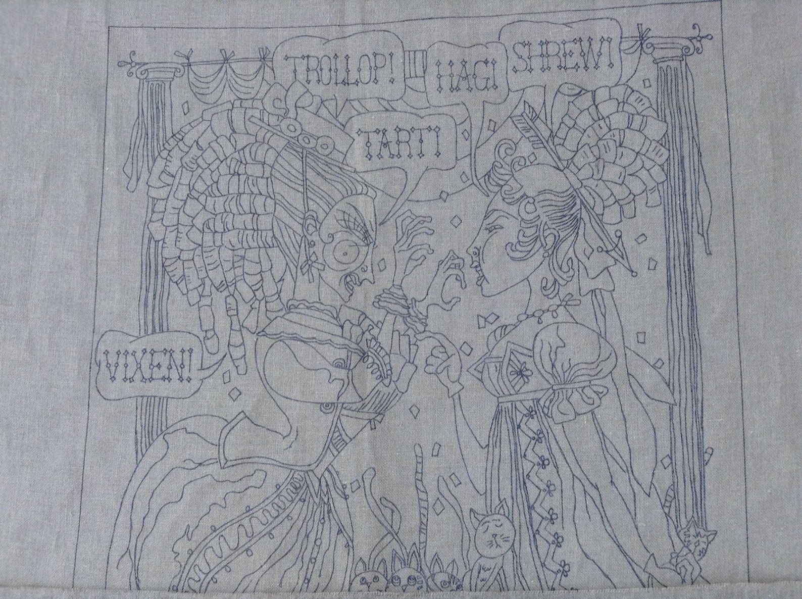 Galchutt - CAT FIGHT Rug Hooking Pattern (31" X 34") - Etsy