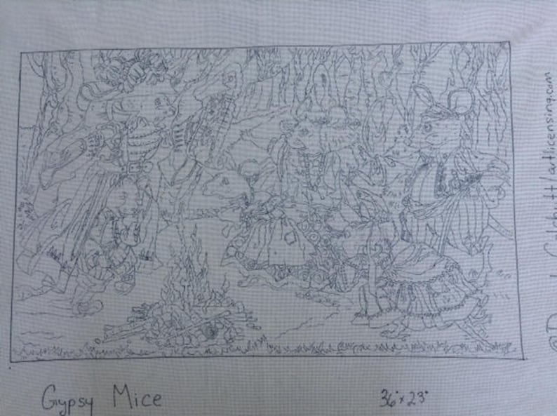 Galchutt - GYPSY MICE Rug Hooking Pattern (23" X 36") - Etsy
