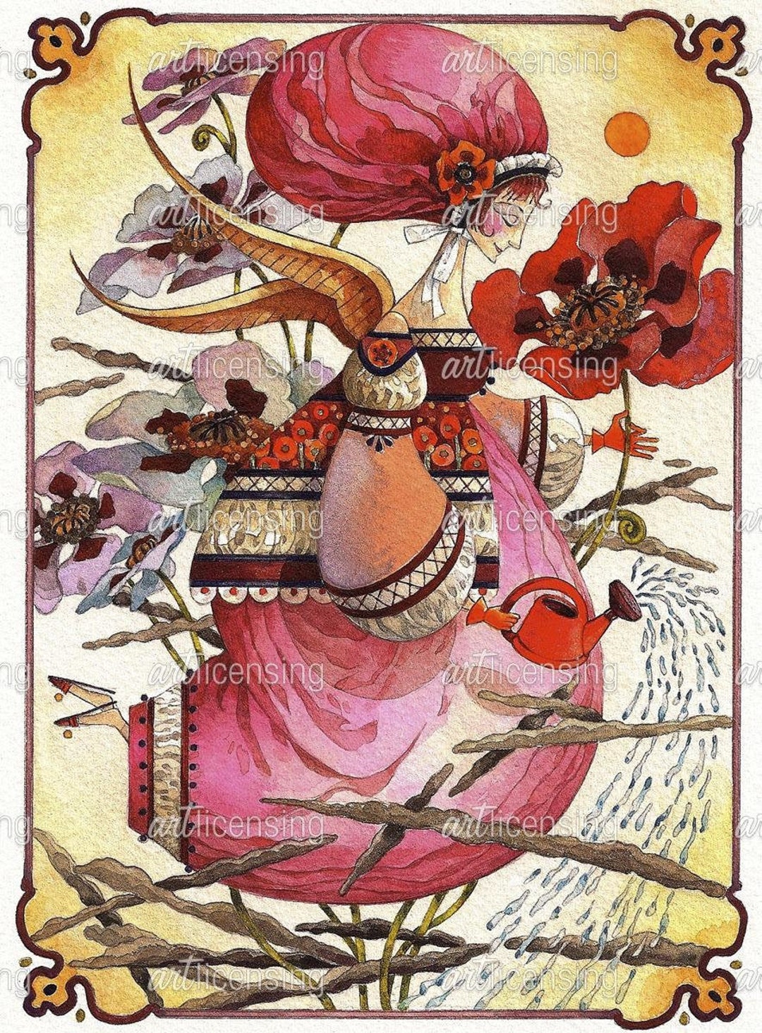 Galchutt - RAIN ANGEL Rug Hooking Pattern (28.5" X 21") - Etsy