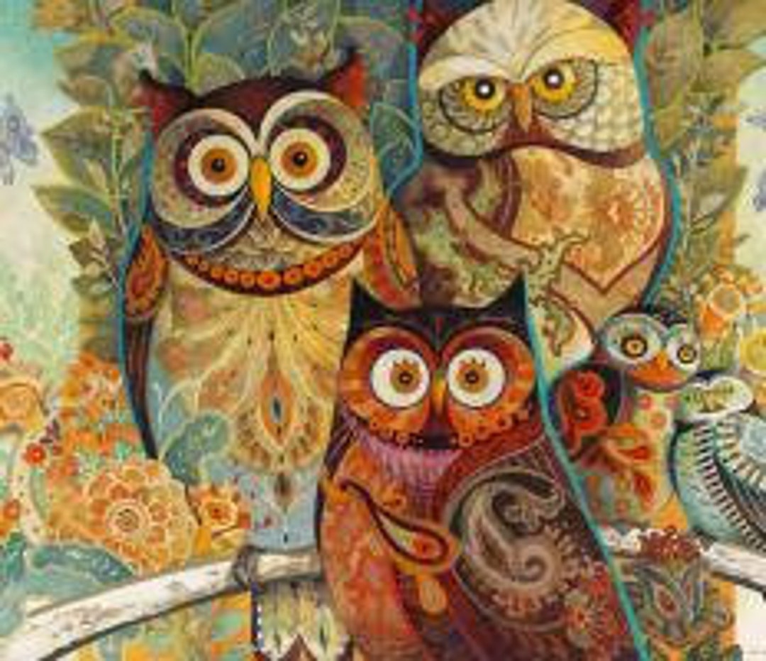 Galchutt - OWLS - (WISE GUYS) Rug Hooking Pattern (32" X 24") - Etsy