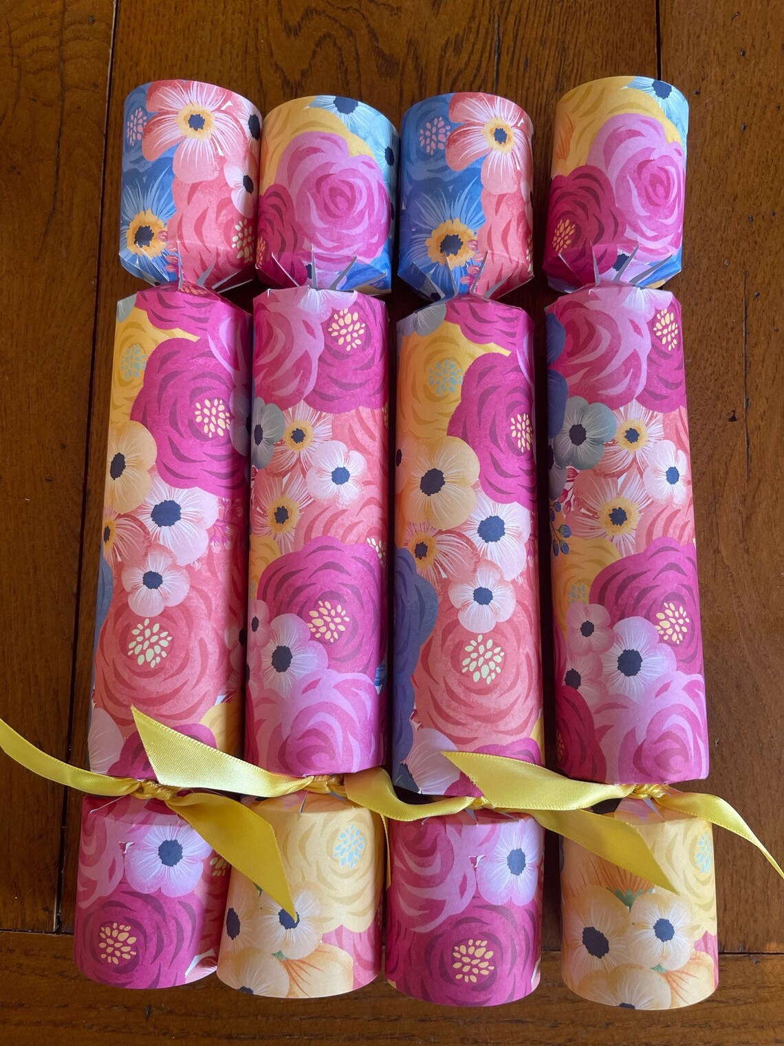 Flowers Crackers, Bright Flowers With Yellow Ribbon, Party Popper ...