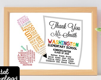 Teacher Appreciation Printable. Teacher Thank You. End of the Year Gift ...