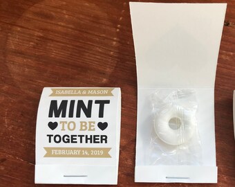 Personalized Wedding Matchbook Mints Covers. Mint to Be - Etsy