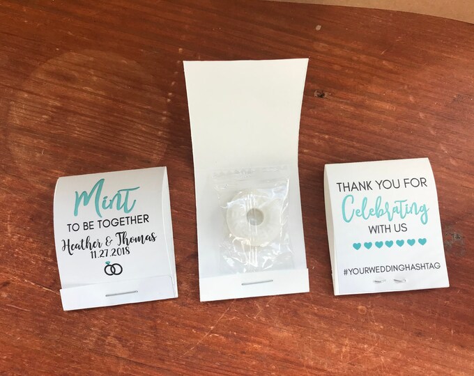 Personalized Wedding Matchbook Mints Covers. Mint to Be Mintbooks ...