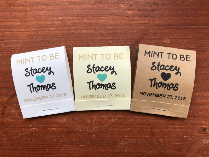 Mint to Be Wedding Favors for Guests. Matchbook Mint Favors. | Etsy