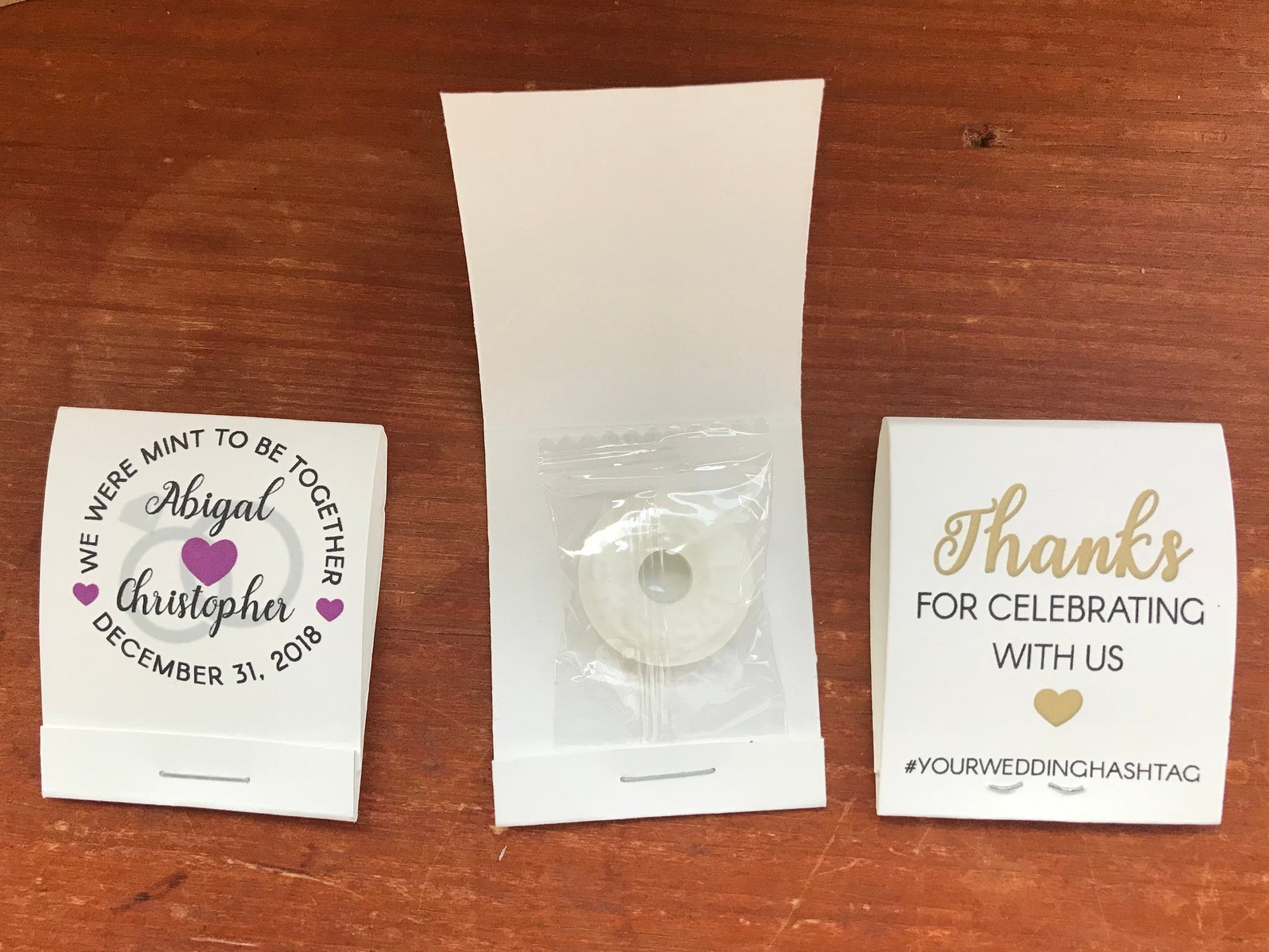 Personalized Wedding Matchbook Mints Covers. Mint to Be - Etsy