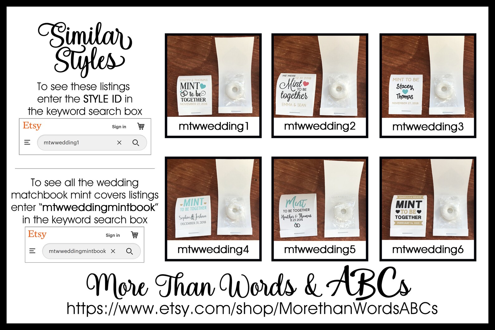 Personalized Wedding Matchbook Mints Covers. Mint to Be | Etsy