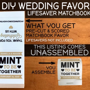 Personalized Mint to Be Wedding Favors for Guests. Matchbook Mint ...