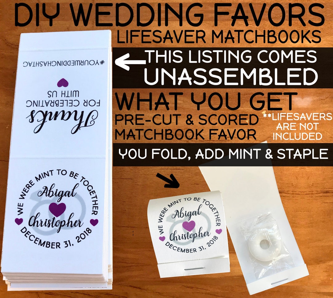 Personalized Wedding Matchbook Mints Covers. Mint to Be Mintbooks ...