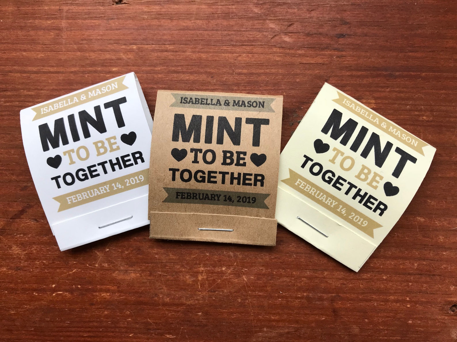 Personalized Mint to Be Wedding Favors for Guests. Matchbook | Etsy