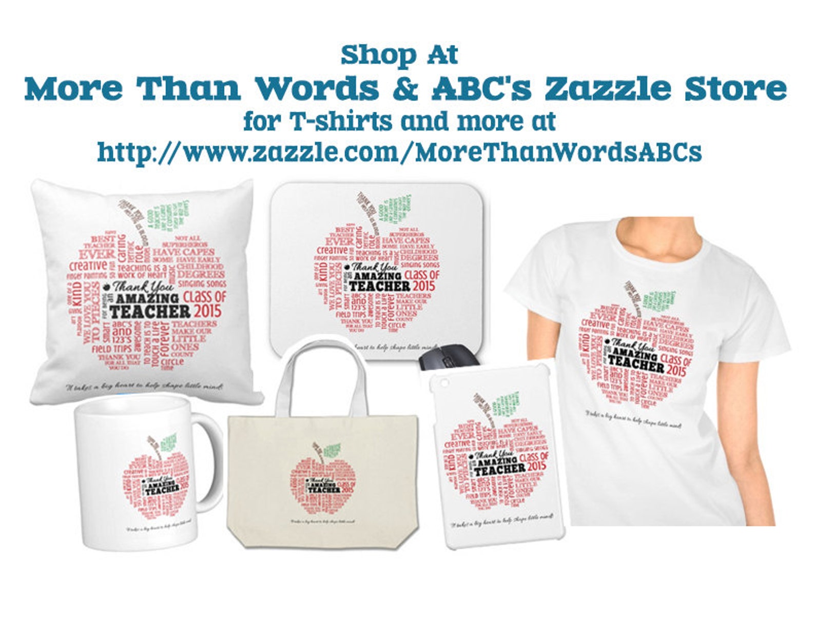 8x10 Teacher Appreciation Printable. Apple Word Art. Virtual - Etsy