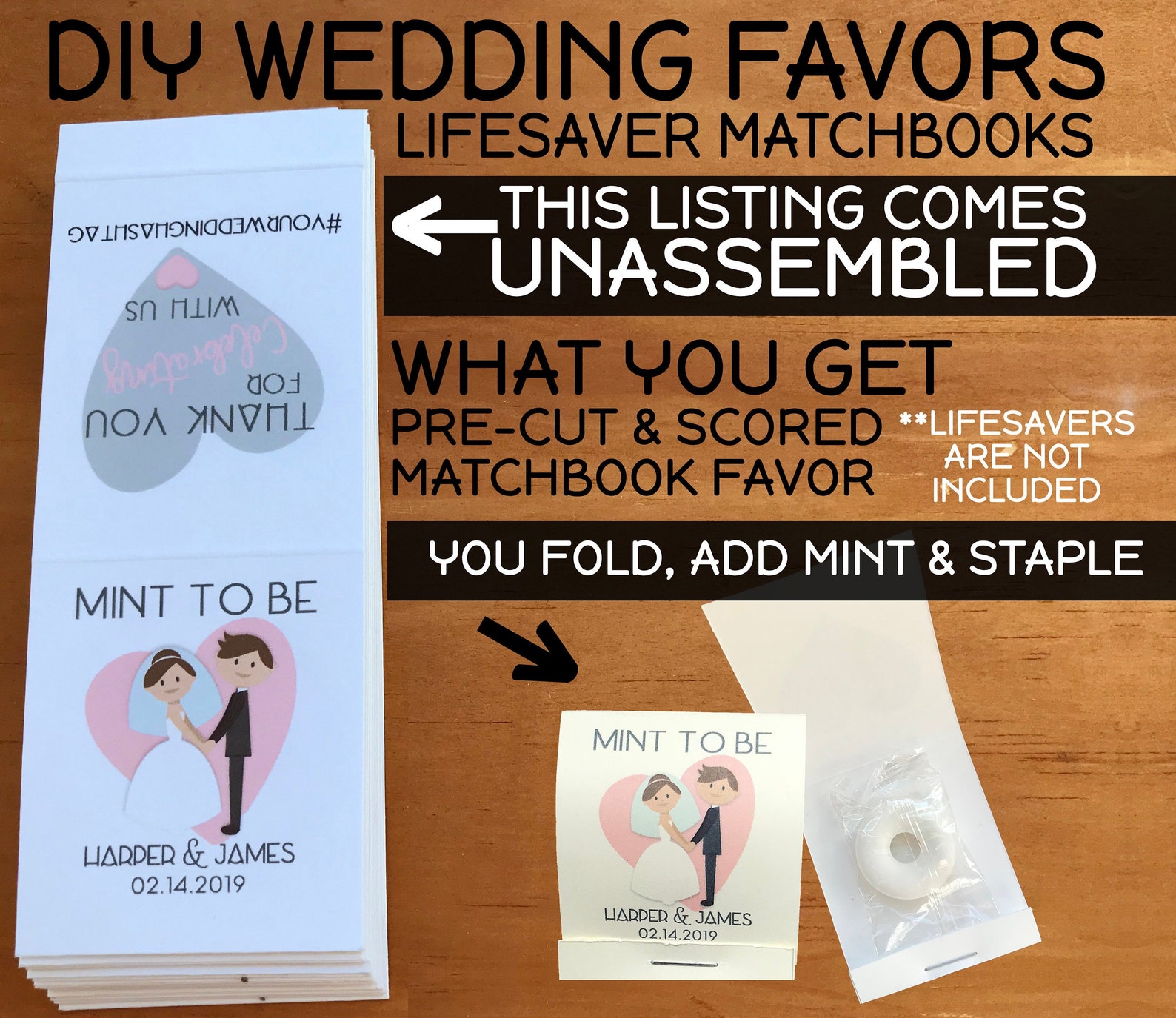 Mint to Be Wedding Favors for Guests. Matchbook Mint Favors. - Etsy