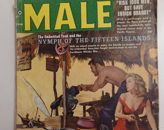 Male Magazine June 1960 Vintage Pulp Men's Adventure Stag Mag GGA - Etsy