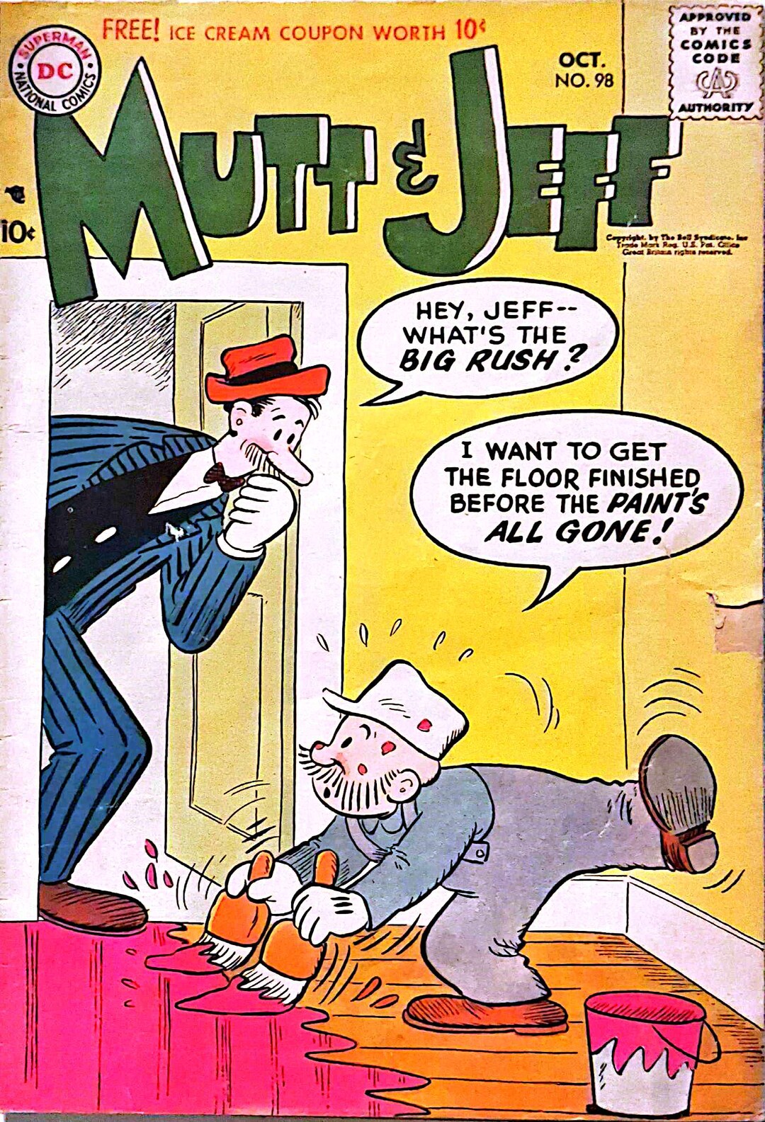 DC Comics Mutt & Jeff # 98 October 1957 Vintage Comic Book - Etsy