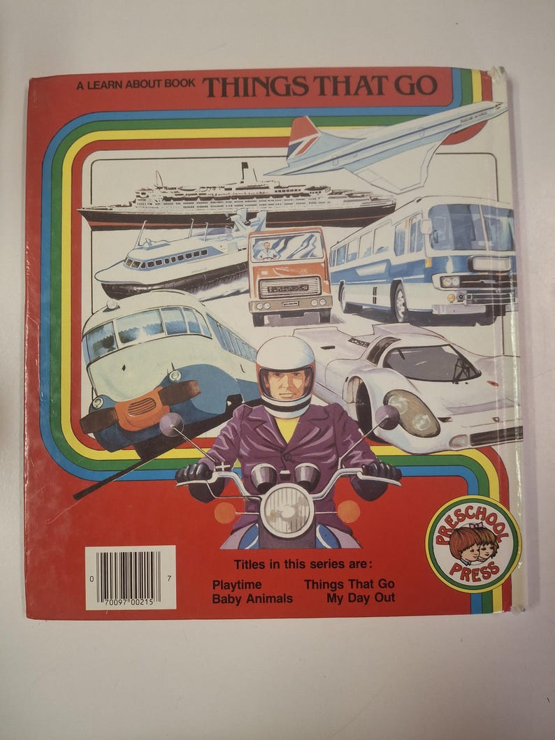 A Learn About Book Things That Go Preschool Press Vintage Hardcover ...