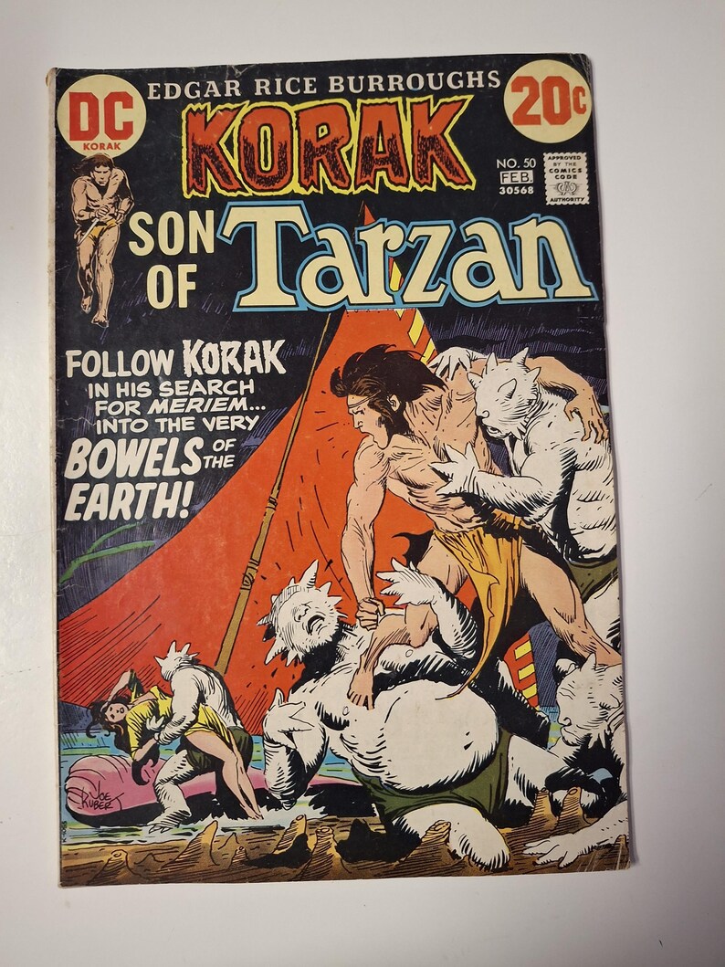 DC Comics Korak Son of Tarzan # 50 1973 Vintage Comic Book - Etsy