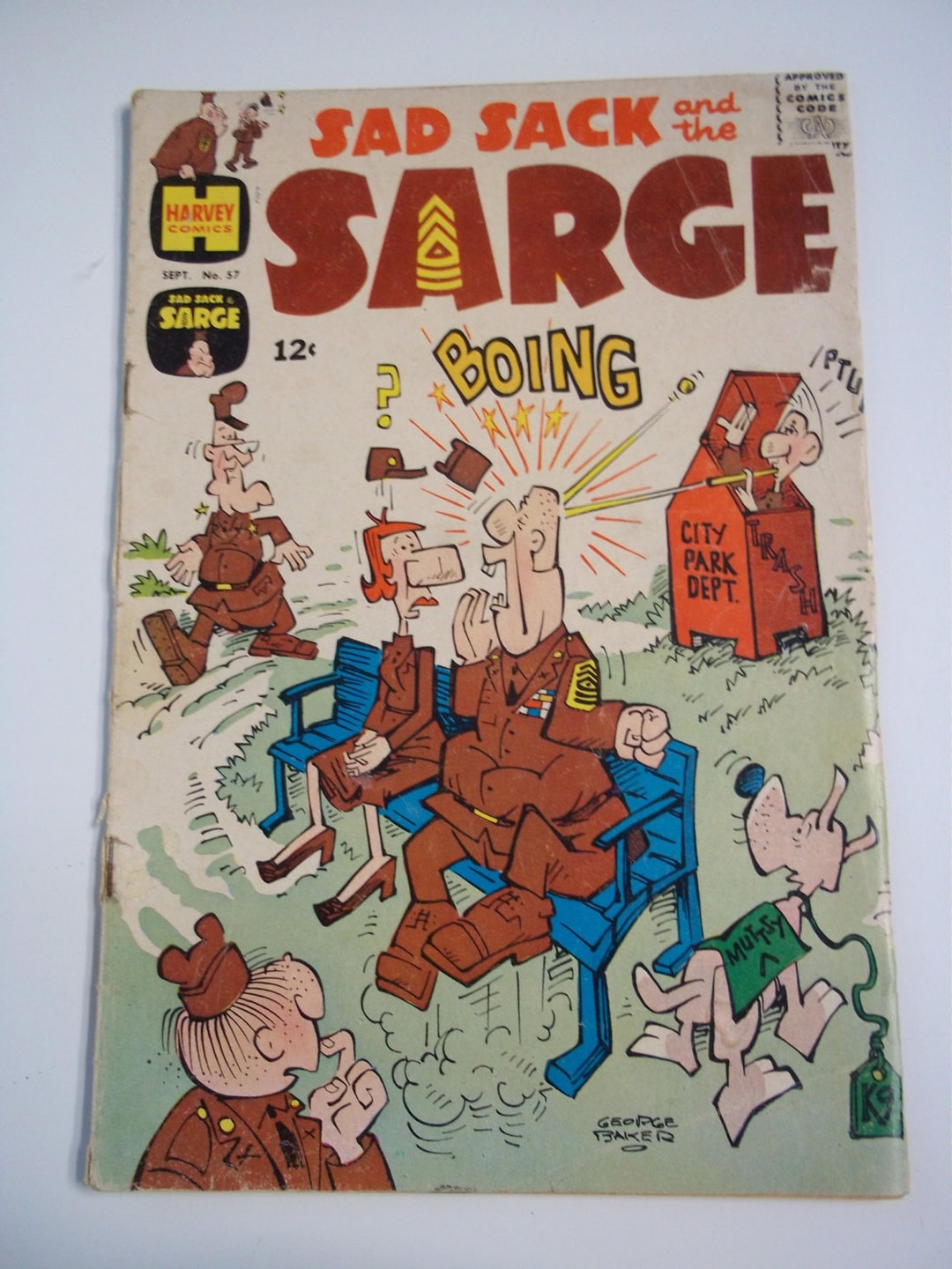 Harvey Comics Sad Sack and the Sarge # 57 September 1966 Vintage Comic ...