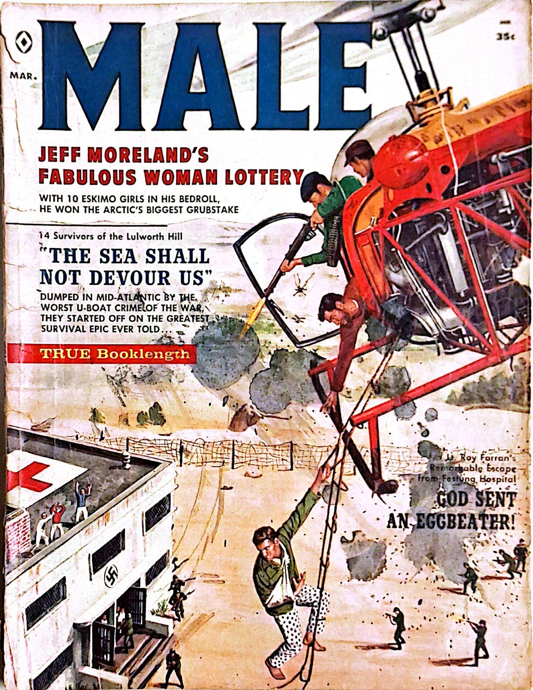 Male Magazine March 1960 Vintage Pulp Men's Adventure Stag Mag ...