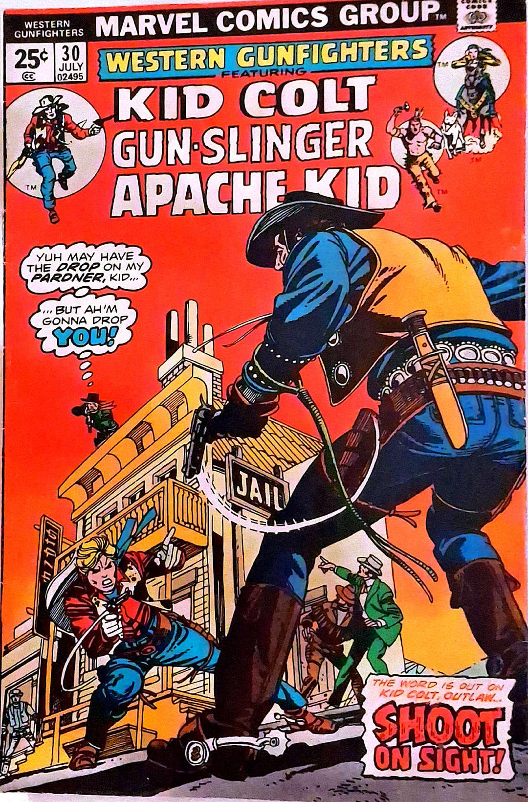 Marvel Comics Western Gunfighters Kid Cold Gun Slinger Apache Kid # 30 ...
