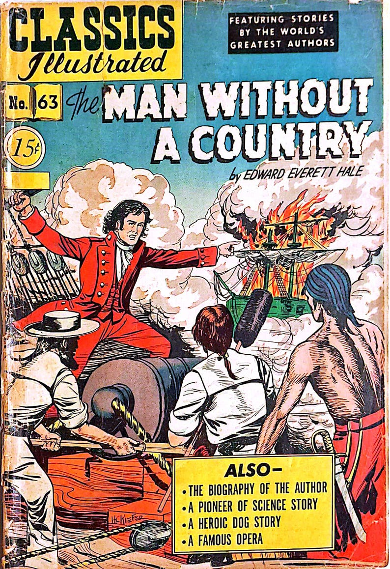 Classics Illustrated Comic Book Man Without a Country HRN 78 - Etsy