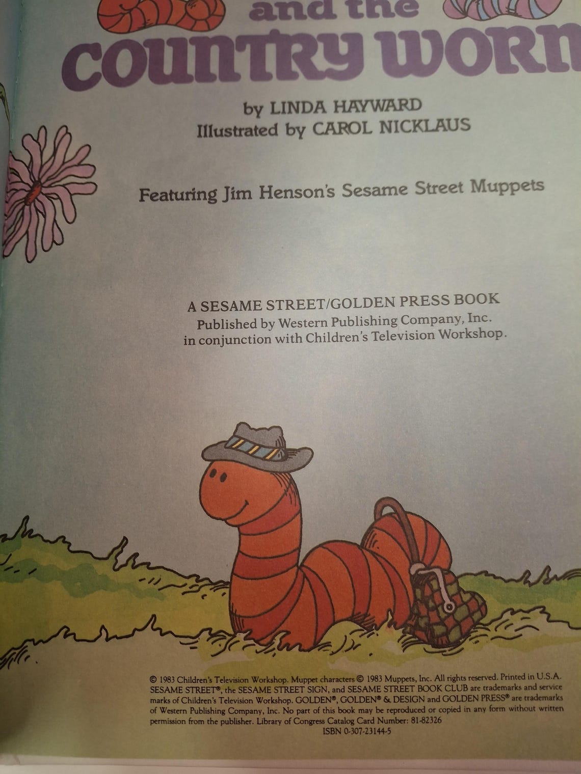 Sesame Street Book Club the City Worm and the Country Worm Golden Press ...