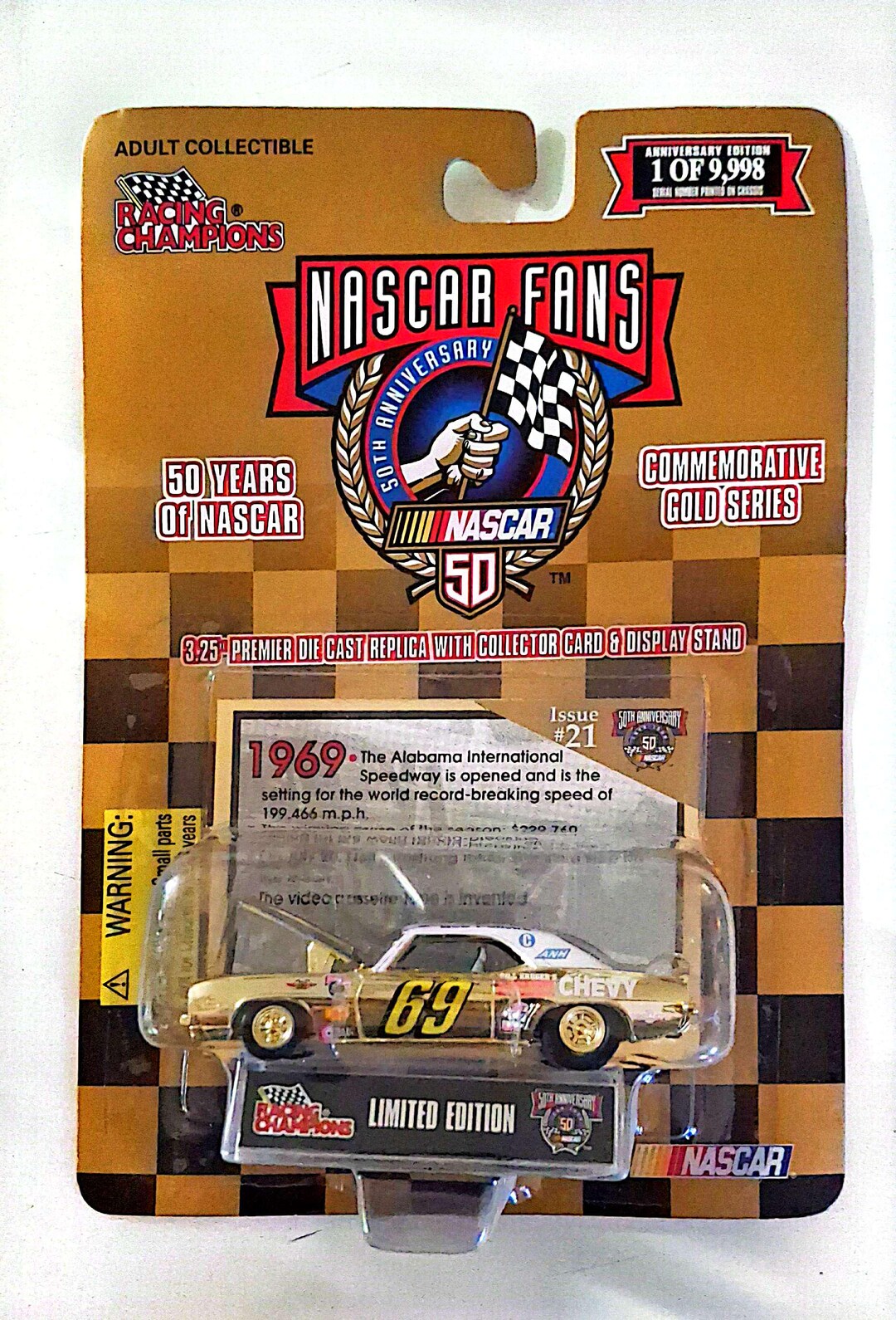 Vintage Racing Champions NASCAR Fans 50th Anniversary Commemorative #69 ...