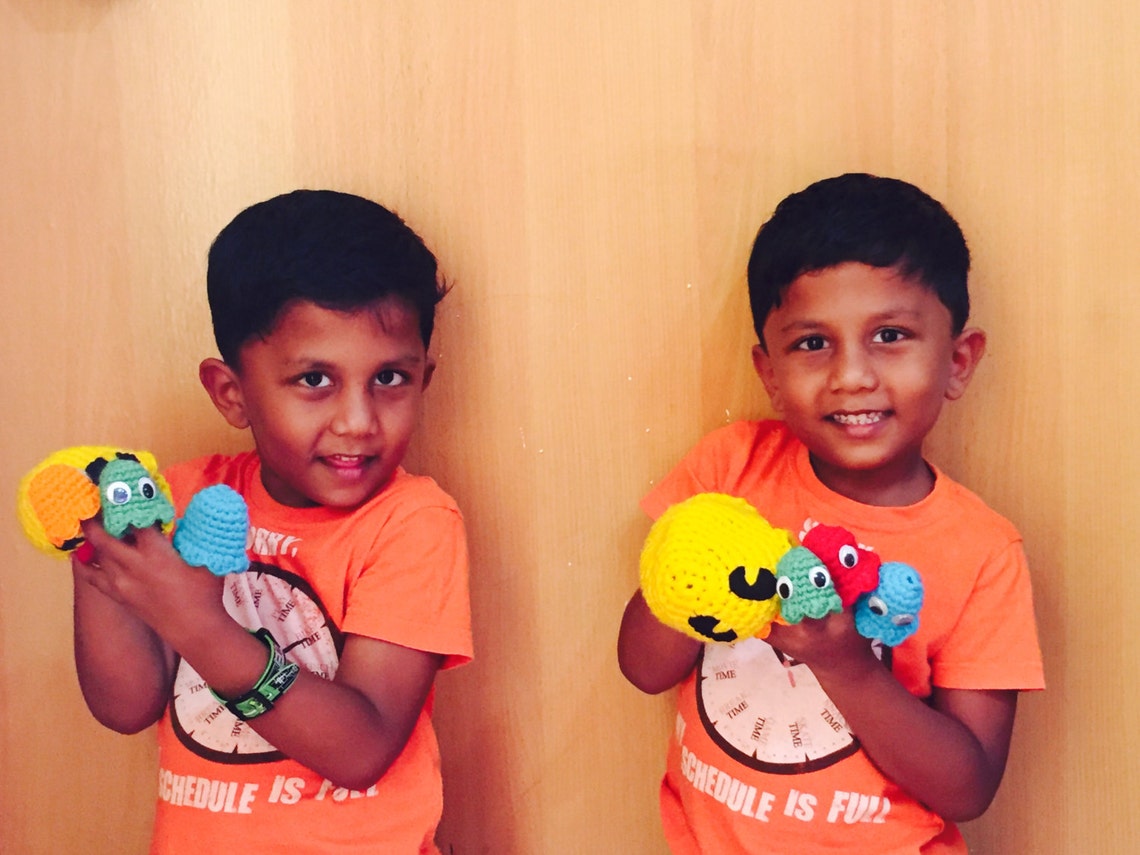 PAC-MAN and Ghost Puppets/crochet Pattern/hand Puppets/finger - Etsy