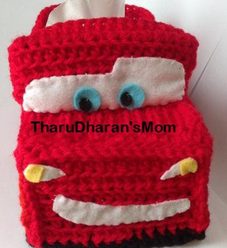 Lightning Mcqueen Cars Tissue Box Cover/crochet Pattern/instant ...