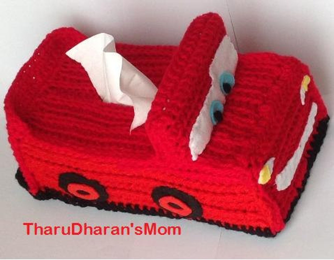 Lightning Mcqueen Cars Tissue Box Cover/crochet Pattern/instant ...