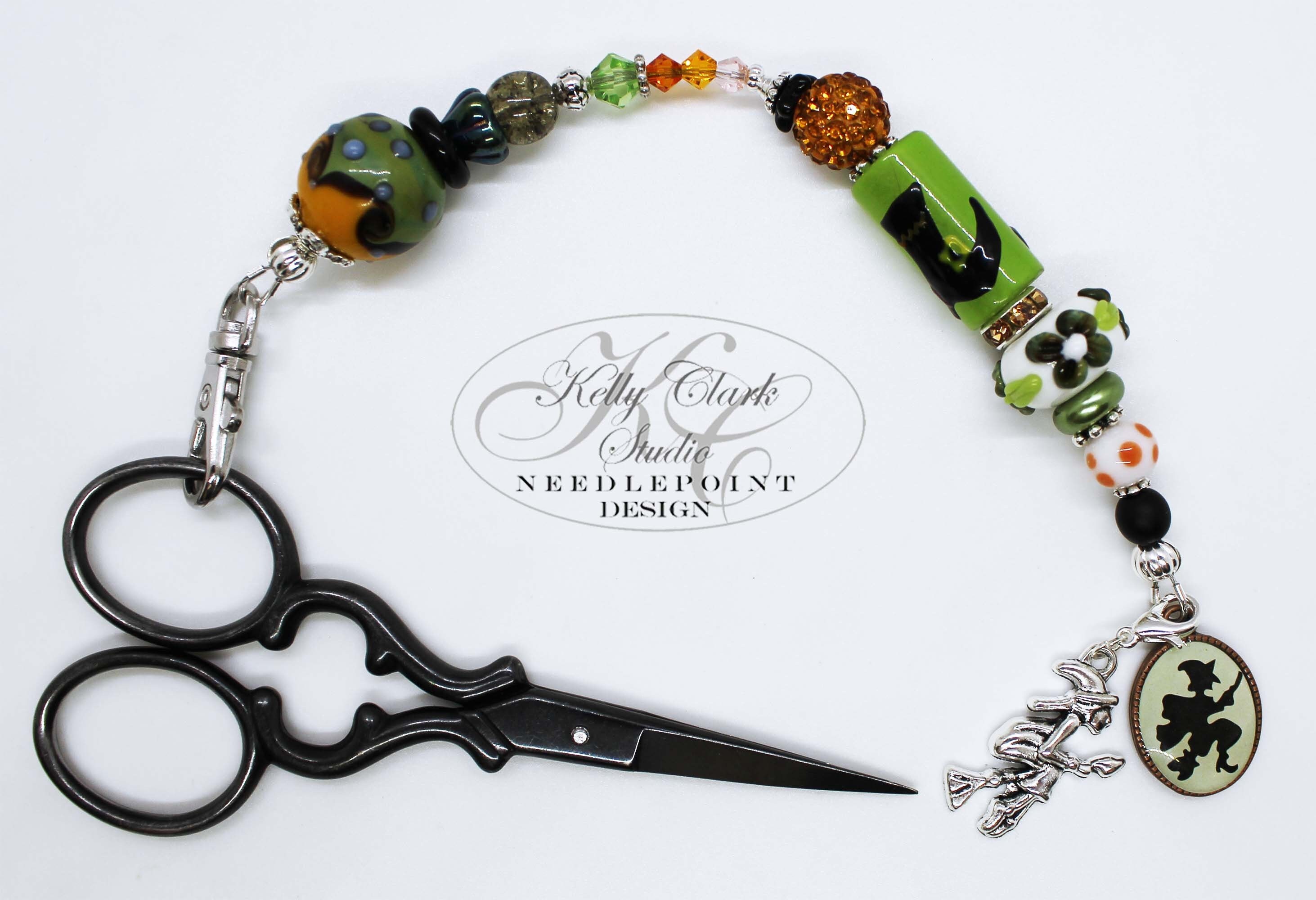Halloween Enamel Witch Charm Scissor Fob - Etsy
