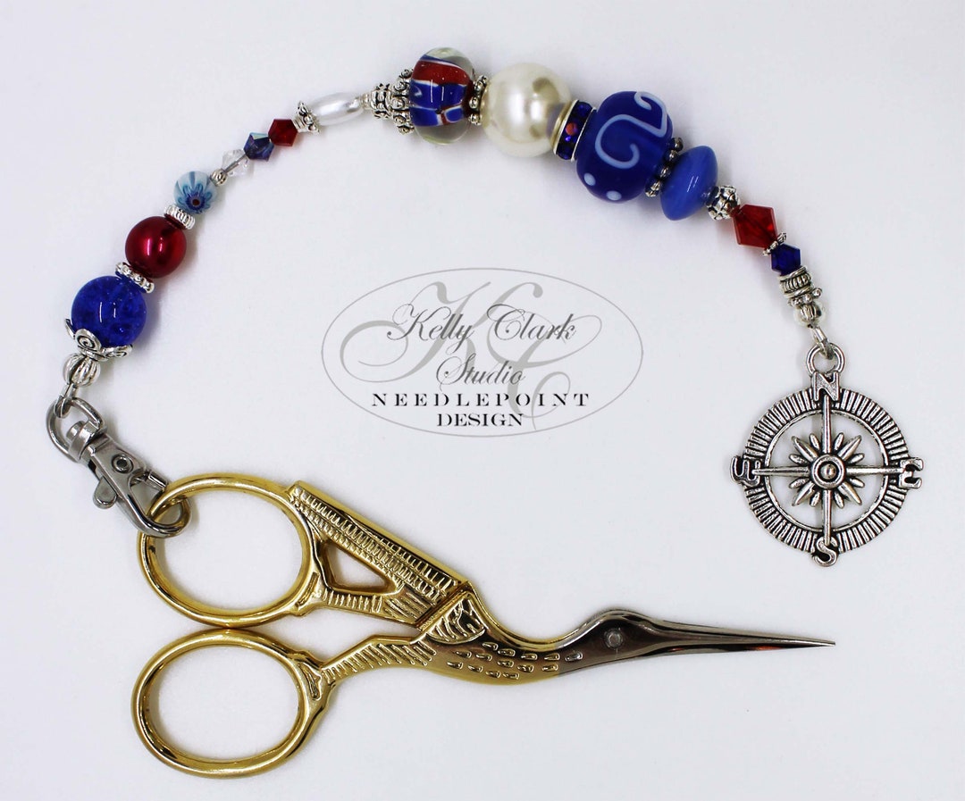 Sailing Compass Scissor Fob, Scissor Find, Lanyard Fob, Keyfob, Purse ...