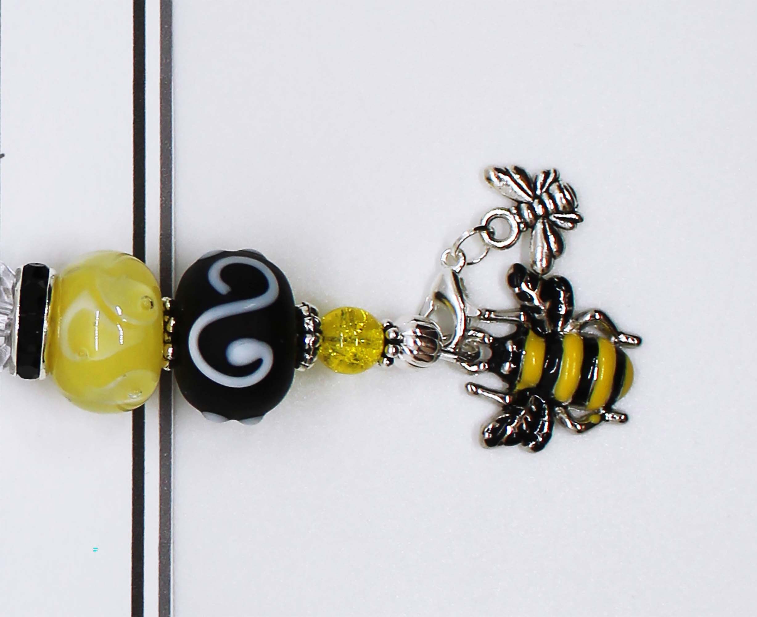 Enameled Bumble Bee Scissor Fob - Etsy