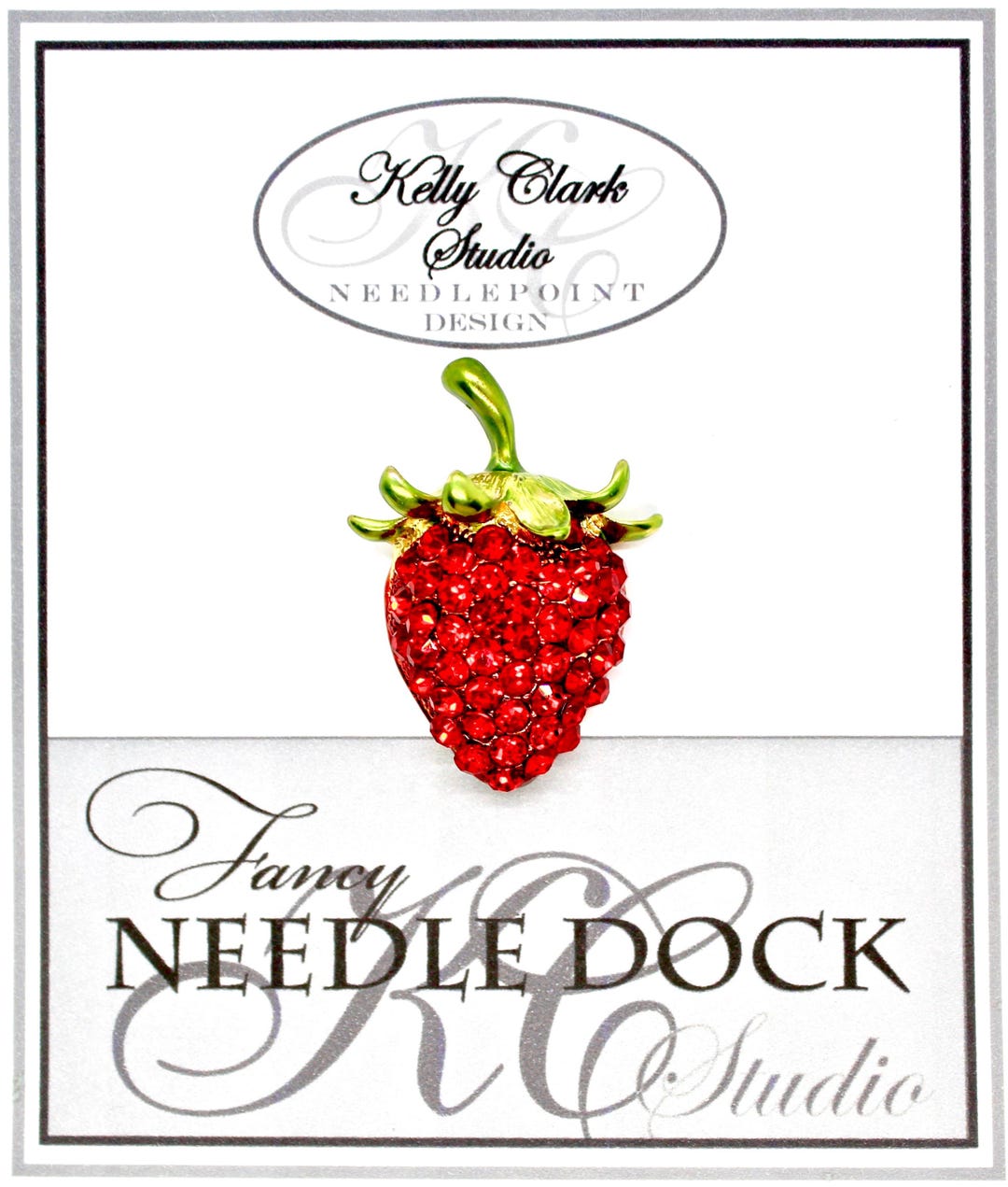 Crystal Strawberry Needle Minder: Magnetic Needle Dock, Gold-tone ...