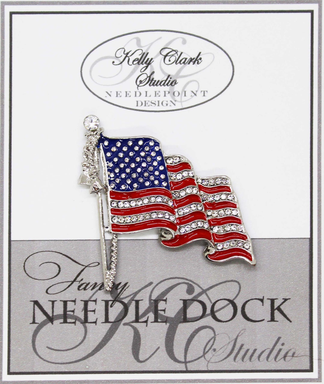 American Flag Needle Dock, Canvas Magnet, Needle Minder, Needle Garage ...