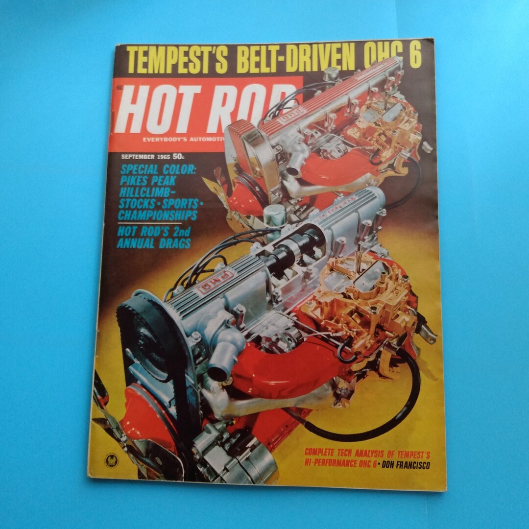Vintage HOT ROD Magazine September 1965 Great Gift for Dad and Grampa. Original Price 50 Cents ...